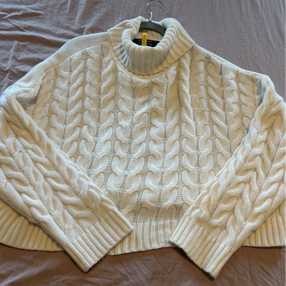 Primark | Sweaters | Primark Cream Cable Knit Turtleneck Sweater | Poshmark
